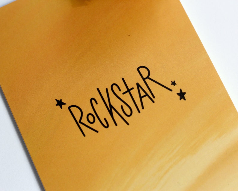 Rockstar Thank You Card | Etsy