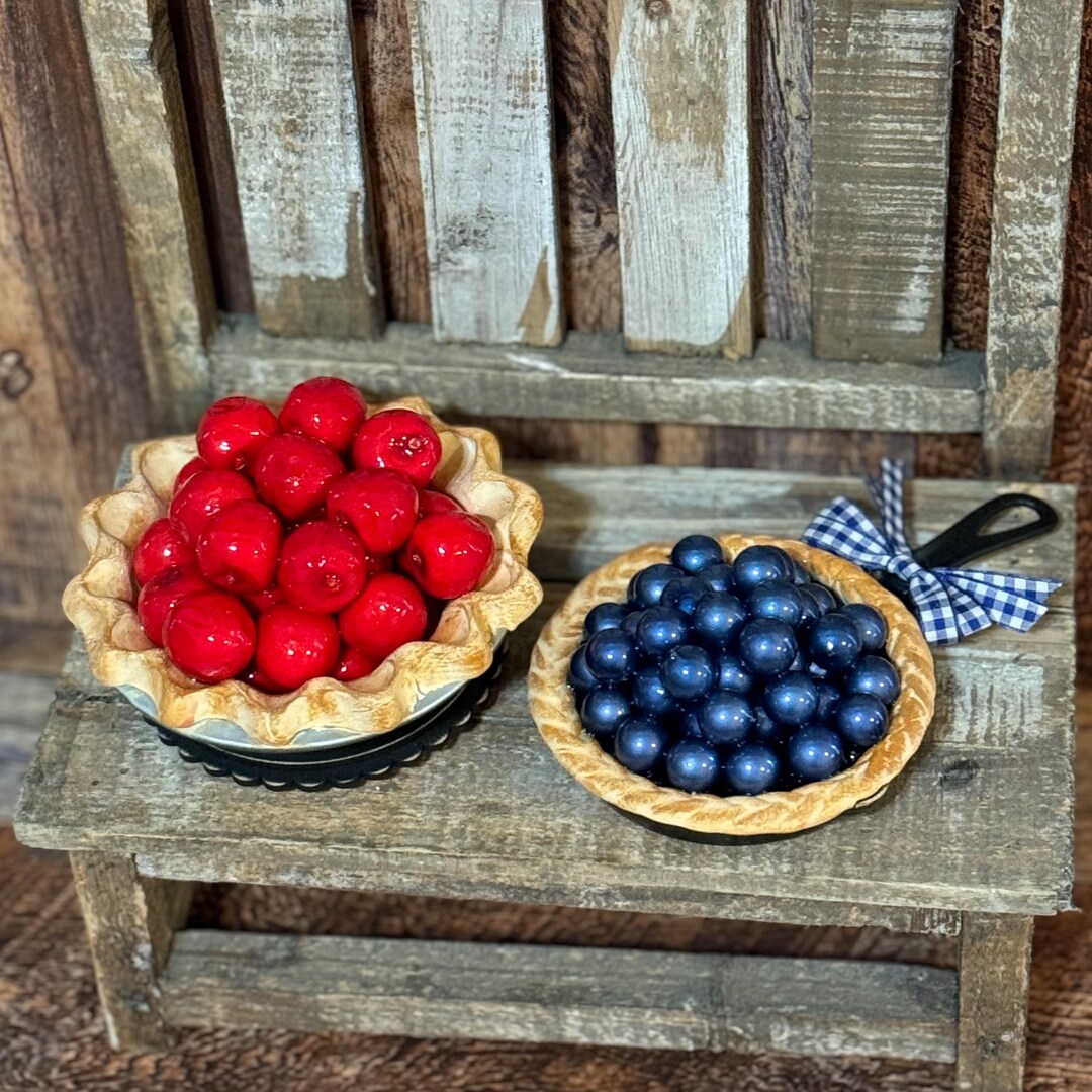 Fake Cherry Pie, Fake Blueberry Pie, Tiered Tray Decor, Fake Pies ...