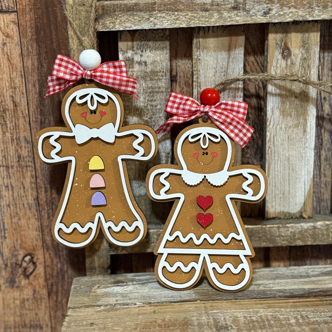 Gingerbread Ornament, Gingerbread Tiered Tray Decor, Gingerbread ...