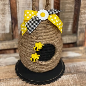 Rope Beehive, Bee Decor, Beehive for a Wreath, Bee Decor for Your Home ...