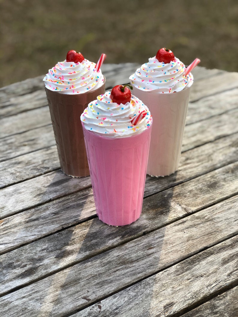 Fake Milkshake Faux Milkshake Strawberry Milkshake - Etsy
