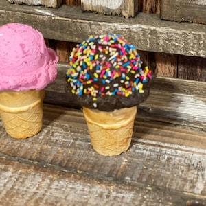 Fake Mini Ice Cream Cones, Realistic Ice Cream, Ice Cream Cone Decor ...