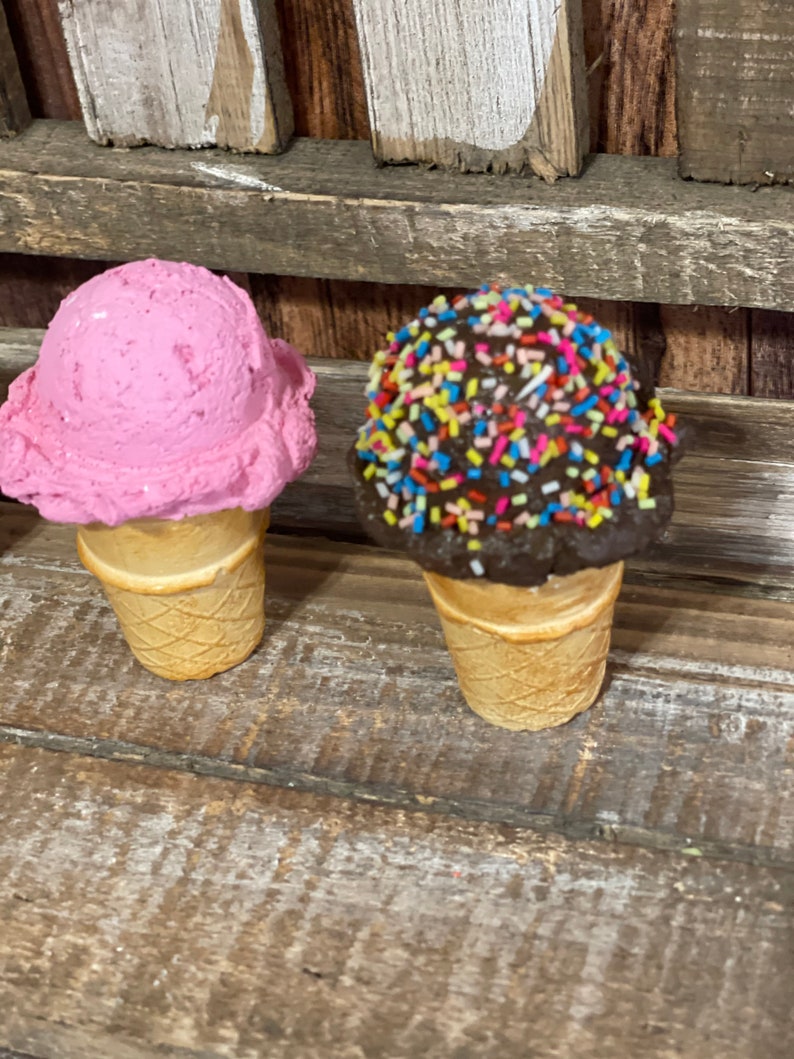 Fake Mini Ice Cream Cones Realistic Ice Cream Ice Cream Cone - Etsy