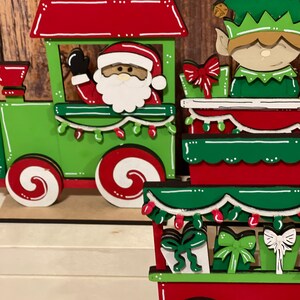 Standing Train Wood Sign, Santa Express, Christmas Tiered Tray Decor ...