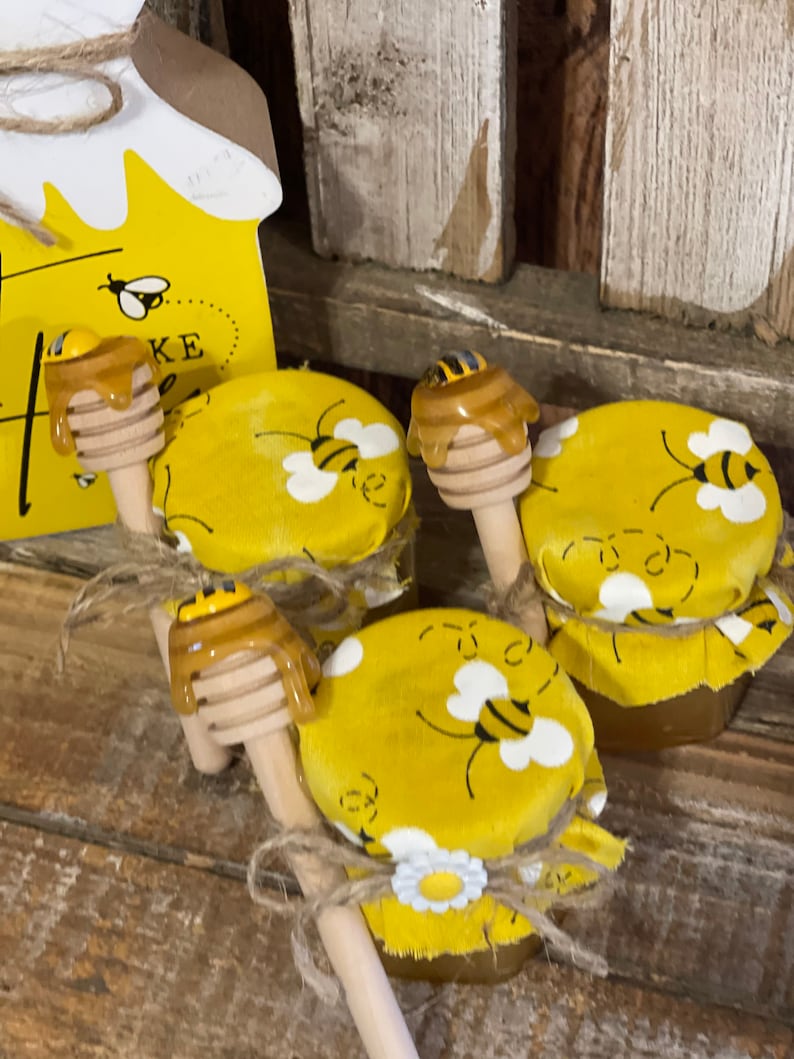 Fake Bee Honey Jars Bee Decor Fake Honey Bee Tiered Tray | Etsy