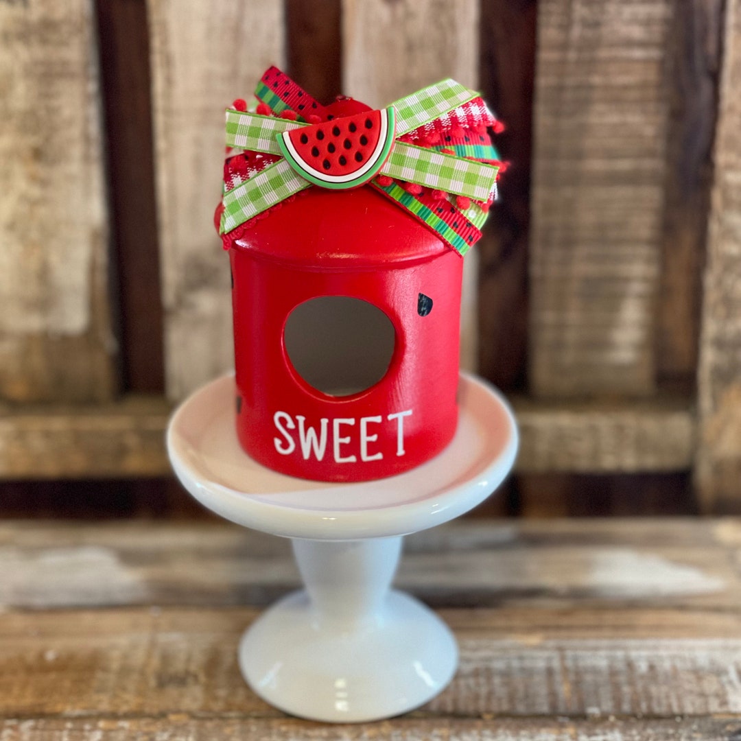 Watermelon Mini Bird House, Watermelon Tiered Tray Decor, Watermelon ...