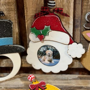 Christmas Photo Wood Ornaments, Christmas Tree Decorations, Holiday ...