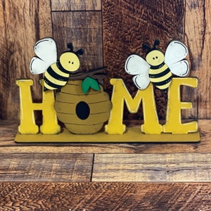 Bee Wood Sign, Bee Tiered Tray Decor, Bee Home Decor, Honey Sign, Honey ...