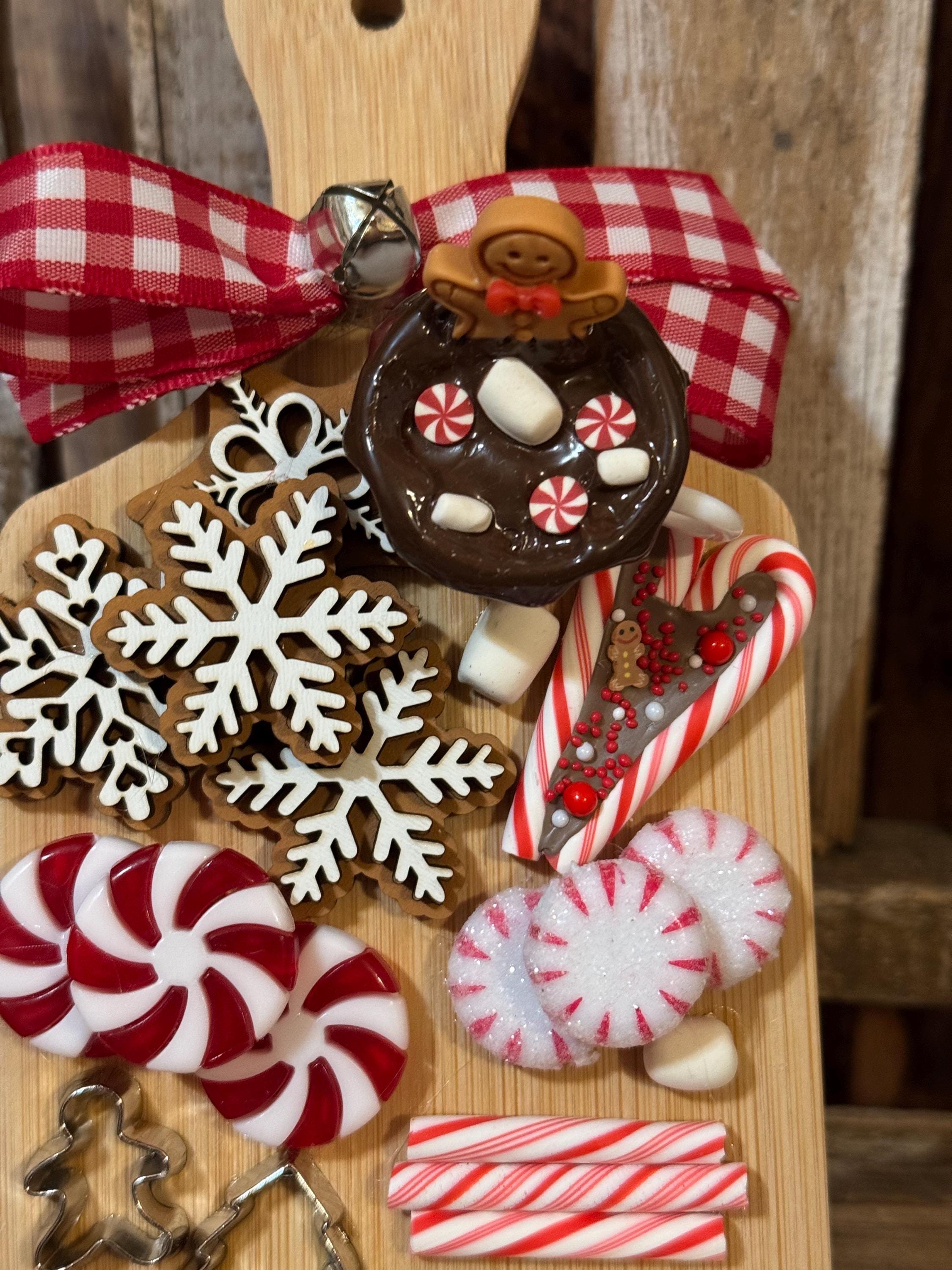 Fake Charcuterie Board, Fake Peppermint Charcuterie Board, Gingerbread ...