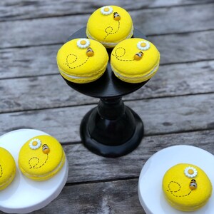 Fake Bee Macaroons, Bee Decor, Tiered Tray Decor, Realistic Macaroons ...