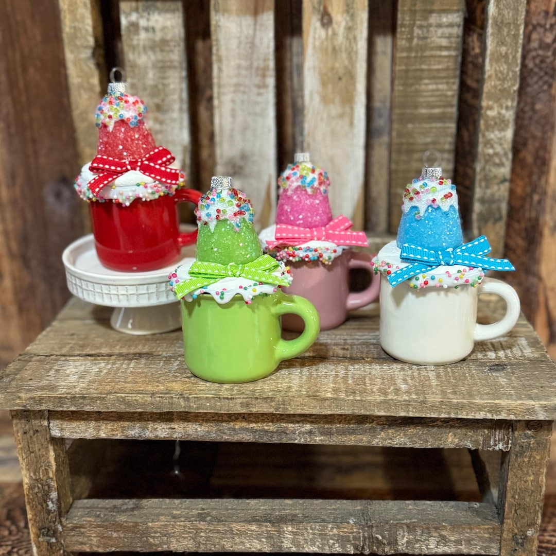 Fake Gumdrop Drinks, Fake Gumdrop Hot Chocolate, Christmas Tiered Tray ...