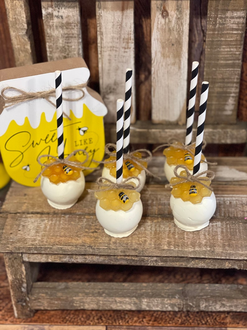 Fake Bee Cake Pops Fake Bee Cakesicles Bee Decor Fake | Etsy