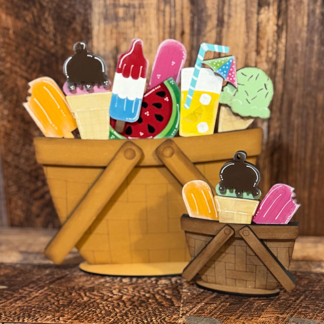 Ice Cream Basket Insert, Ice Cream Wood Project, Ice Cream Tiered Tray ...