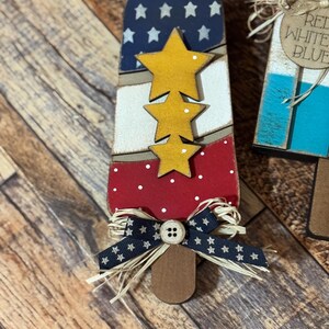 DIY Chunky Wood Popsicles, Wood Popsicles, Patriotic Decor, Primitive ...