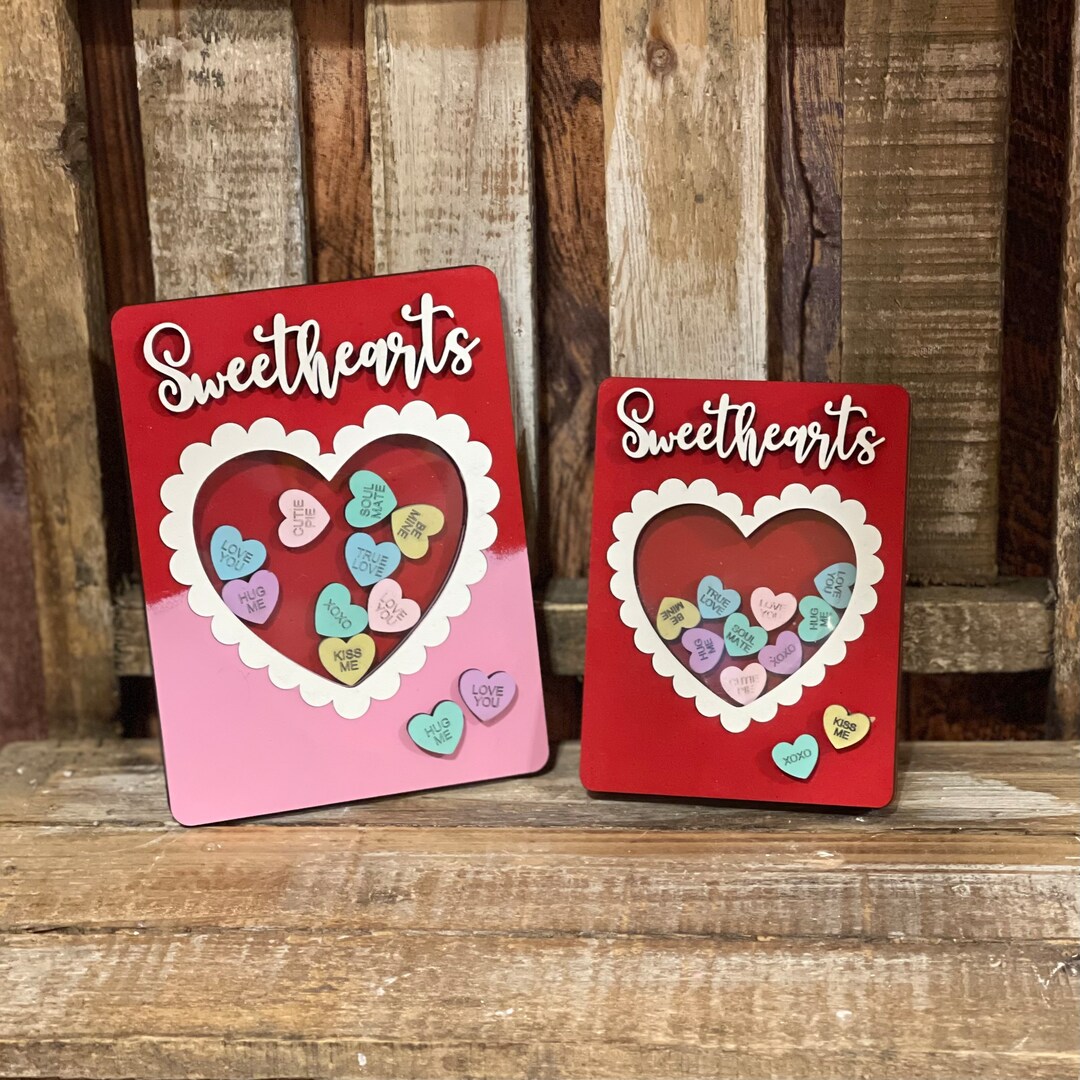 Valentine Candy Hearts, Valentine Tiered Tray Decor, Valentine Candy ...