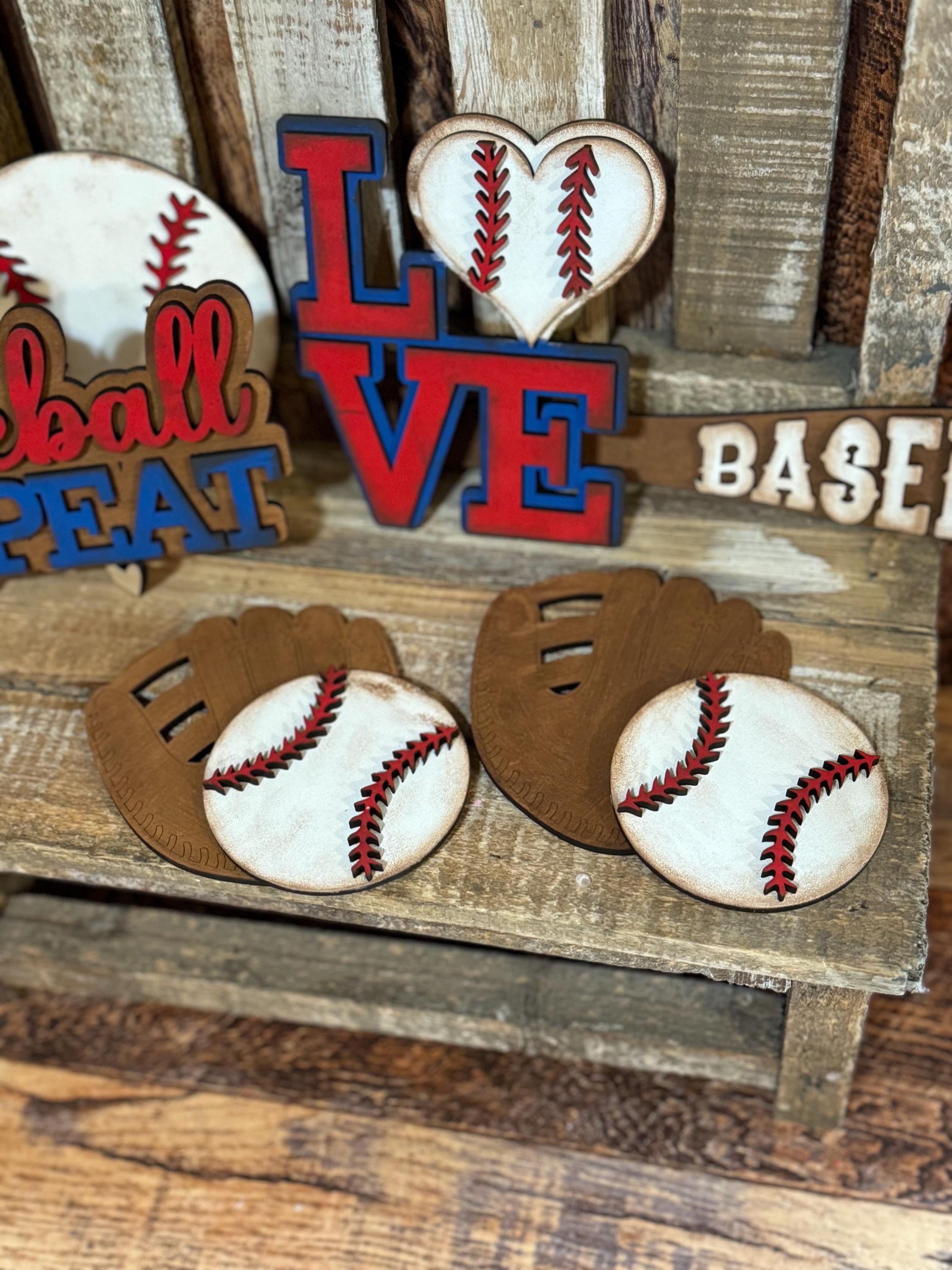 Baseball Tiered Tray Sign, Baseball Wood House Sign, Baseball Home Sign ...