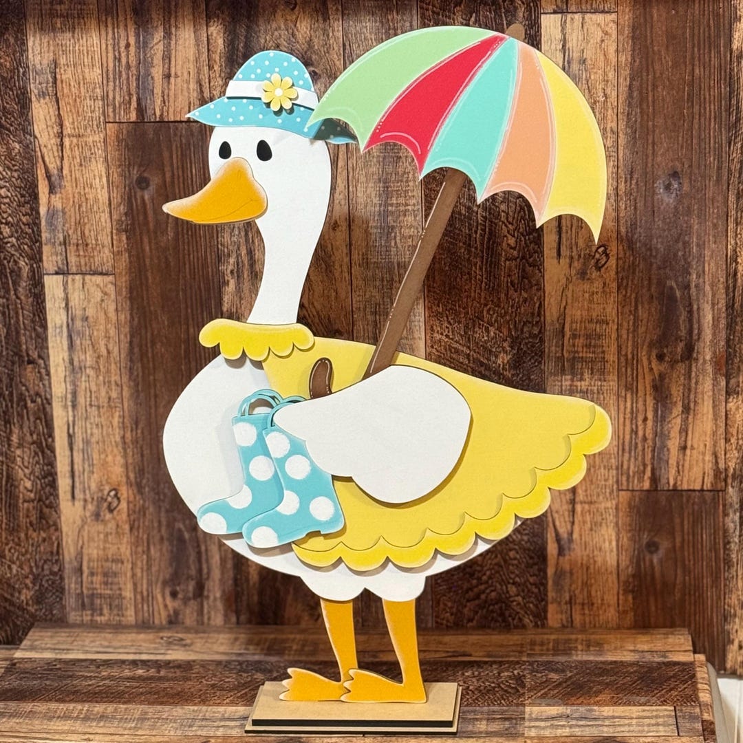 DIY Wood Interchangeable Goose, DIY Wood Goose, Umbrella & Rain Boots ...