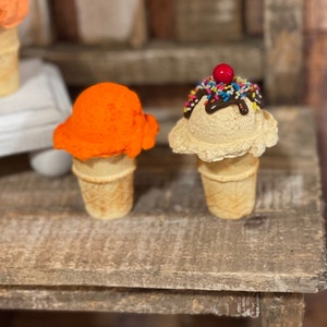 Fake Mini Ice Cream Cones, Realistic Ice Cream, Ice Cream Cone Decor ...