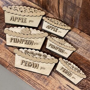 Thanksgiving Pie Wood Shelf Sitter, Thanksgiving Tiered Tray Decor, Pie ...