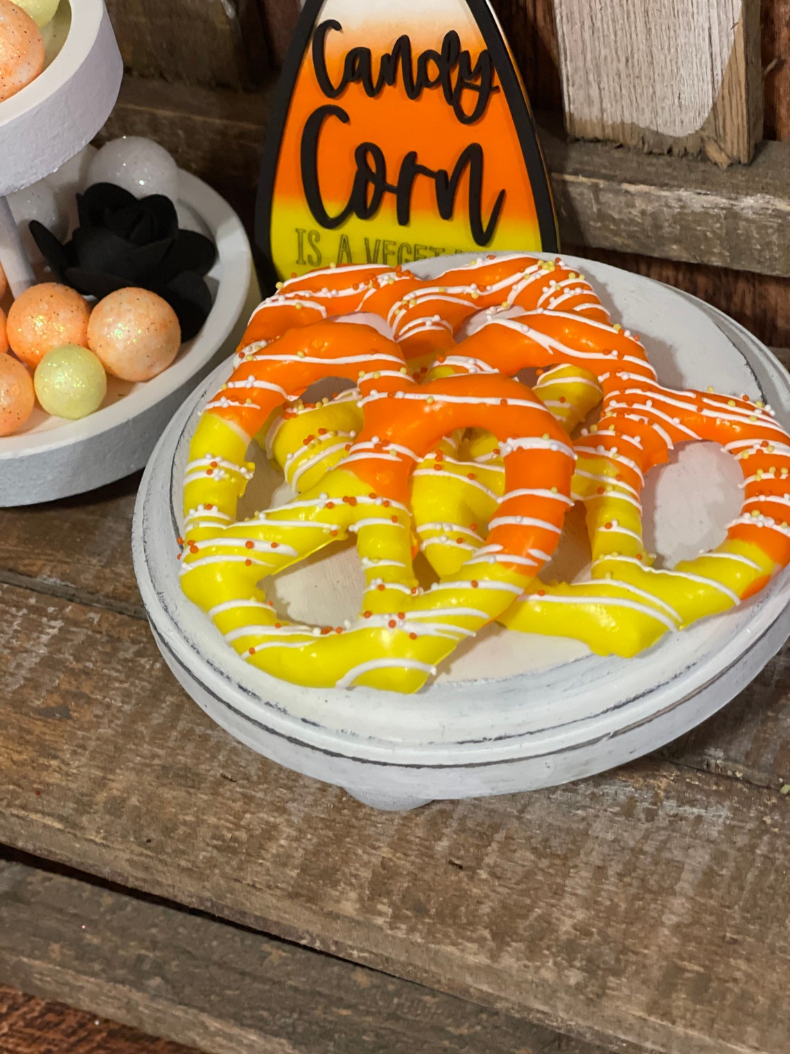 Fake Pretzels Fake Candy Corn Pretzels Candy Corn Decor - Etsy