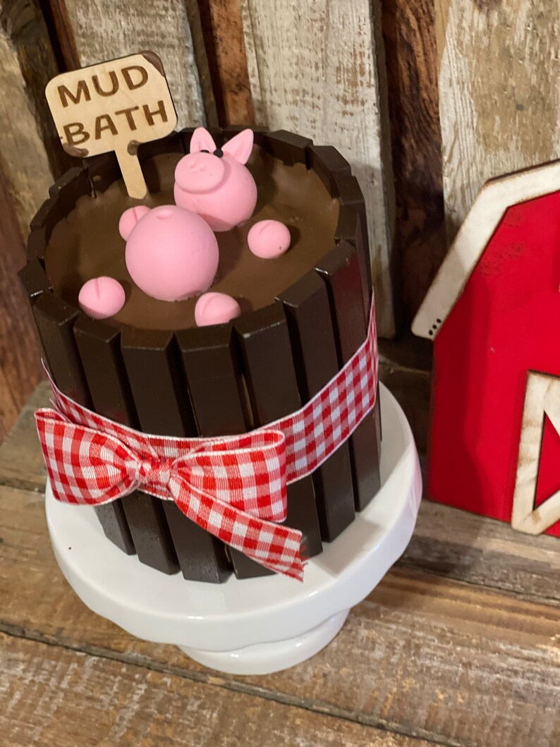 Fake Pig in the Mud Cake Pig Decor Farm Decor Farm Party - Etsy