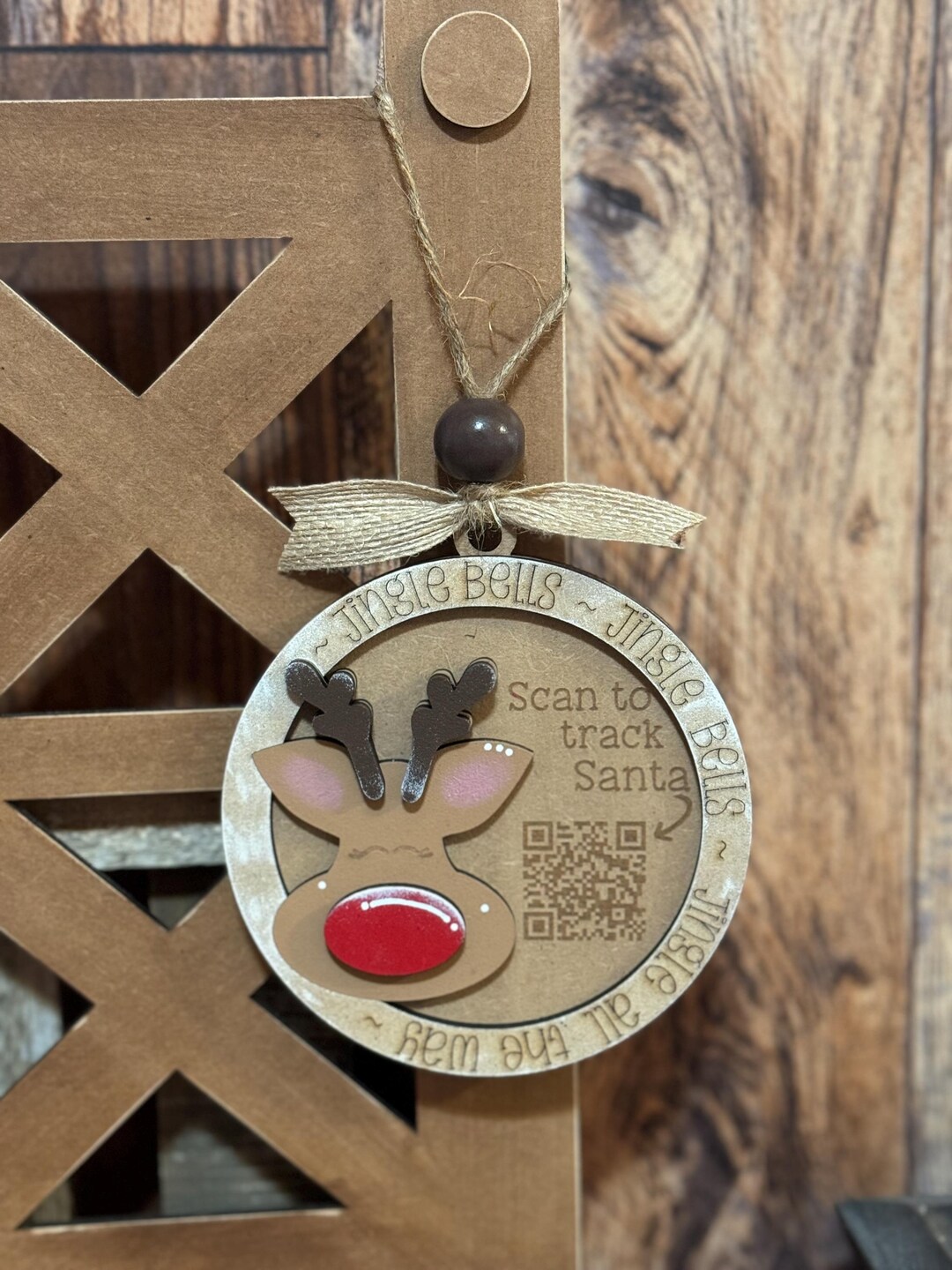 Reindeer Santa Tracker Wood Ornaments, Reindeer Ornament, Christmas ...