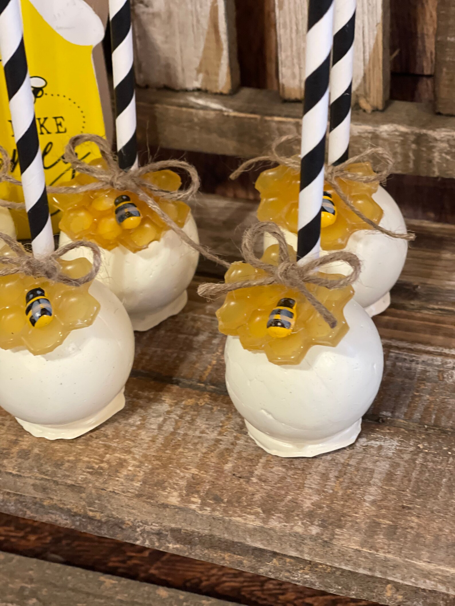 Fake Bee Cake Pops Fake Bee Cakesicles Bee Decor Fake | Etsy