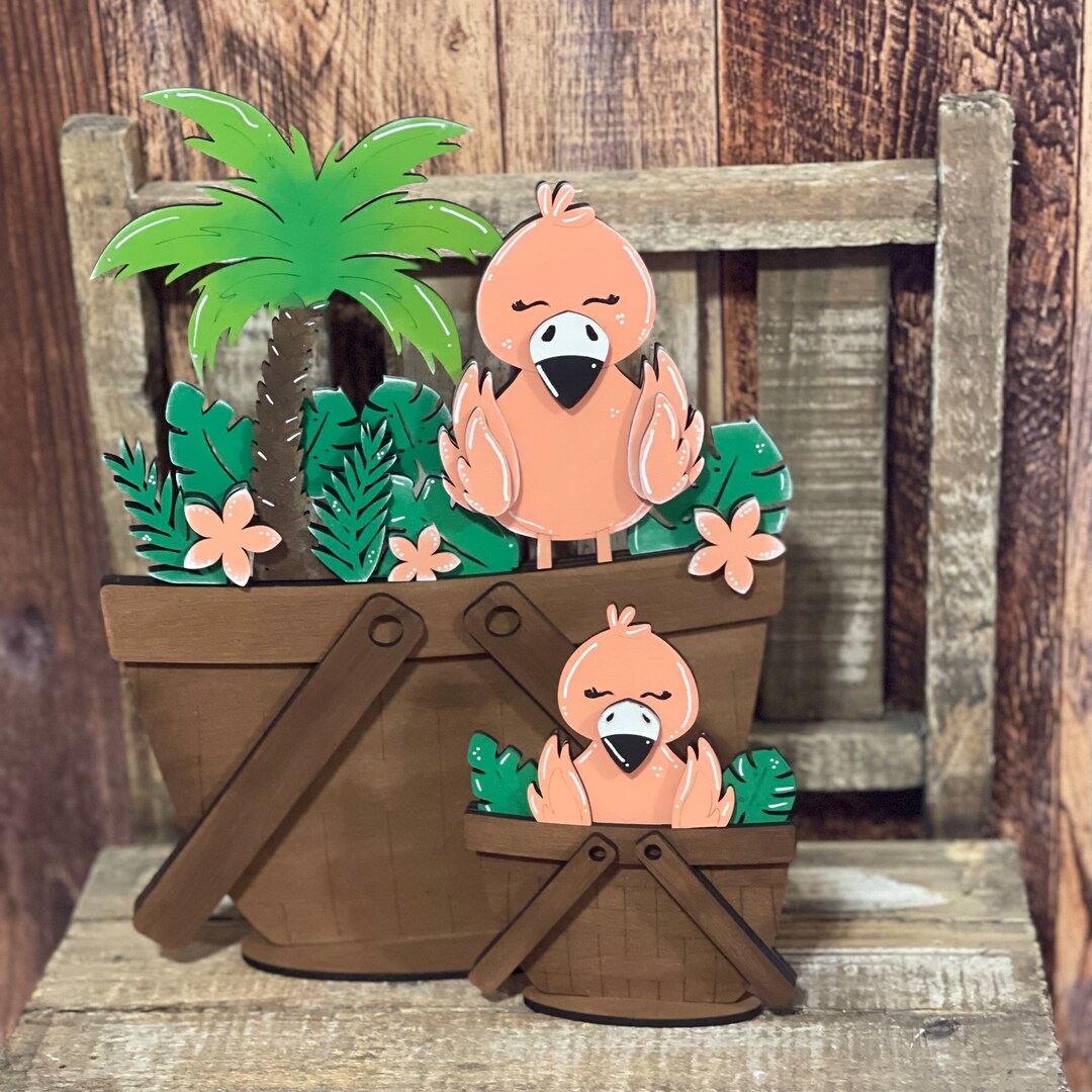 Flamingo Basket Insert, Flamingo Wood Project, Flamingo Tiered Tray ...