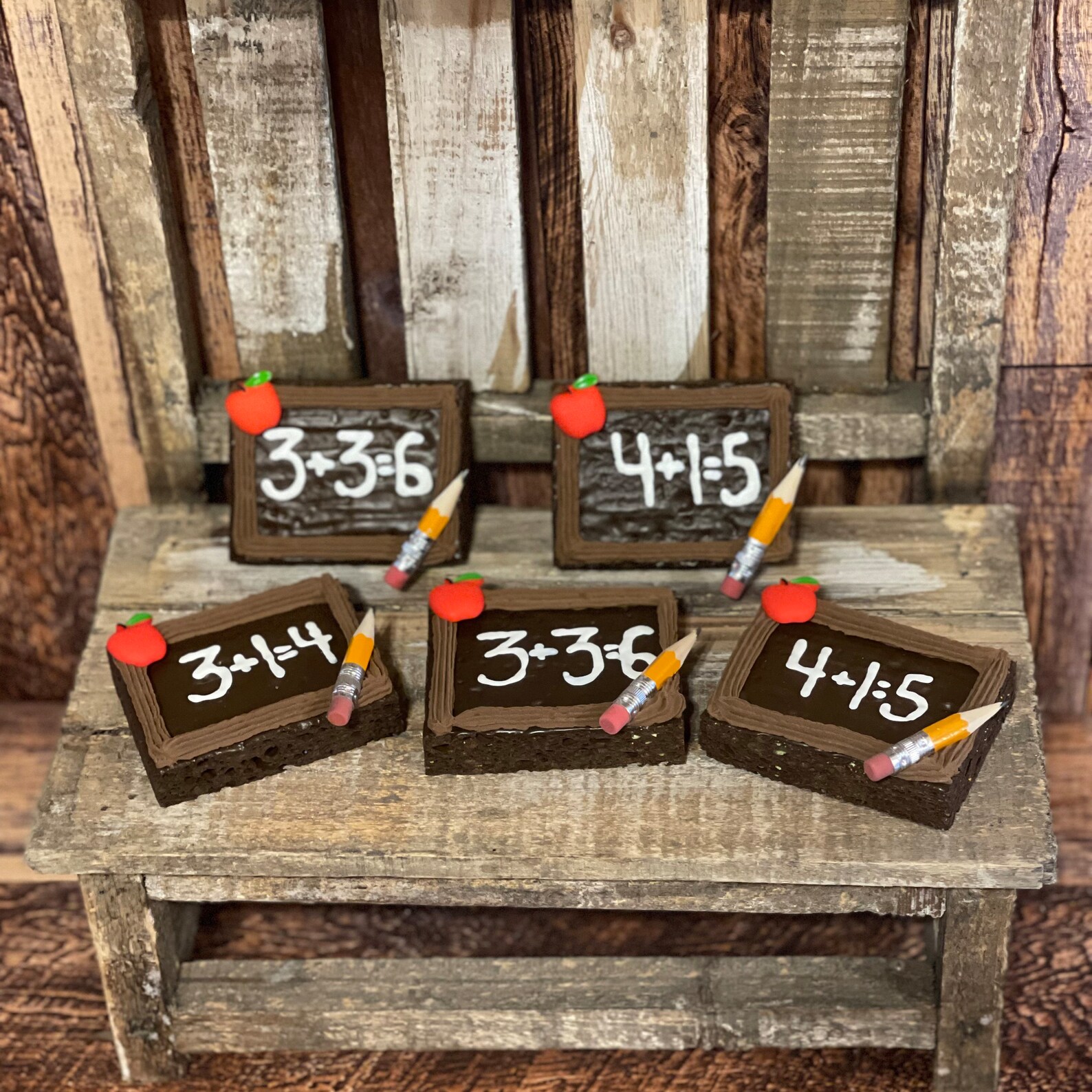 Fake Chalkboard Brownies School Decor School Tiered Tray - Etsy