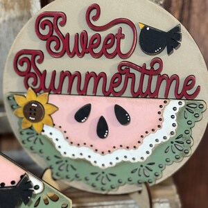 Unpainted Watermelon Summer Signs, Watermelon Tiered Tray Decor, Summer ...
