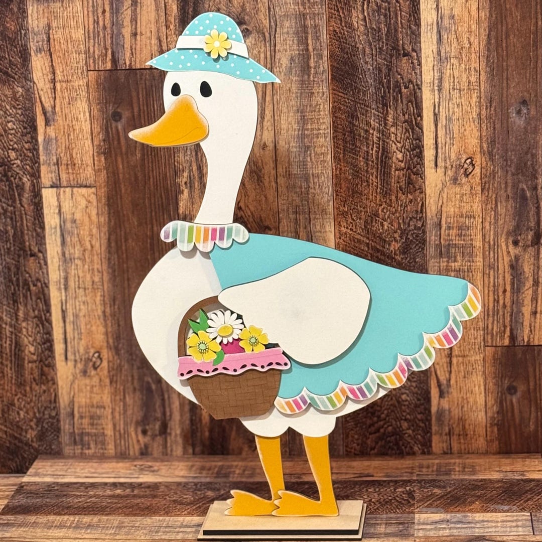 DIY Wood Interchangeable Goose, DIY Wood Goose, Spring Wood Goose ...