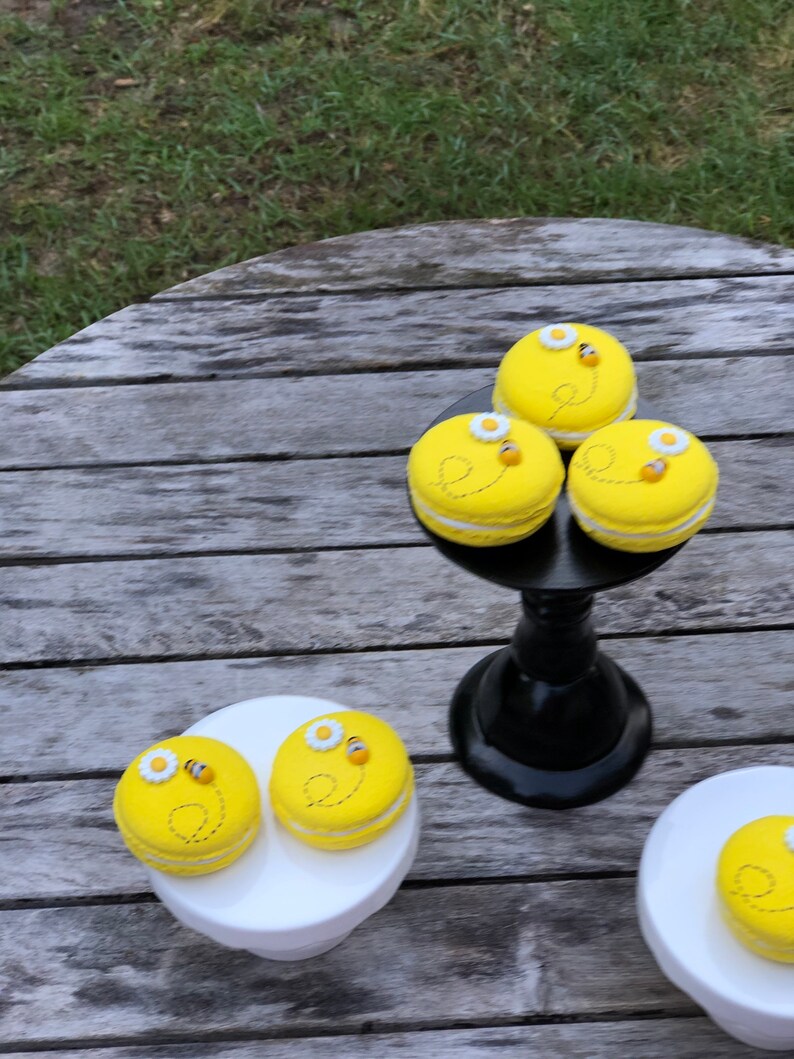 Fake Bee Macaroons Bee Decor Tiered Tray Decor Realistic | Etsy