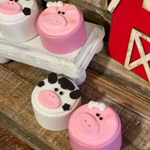 Fake Pig Mini Cake, Fake Cow Mini Cake, Farm Decor, Farmhouse Tiered ...