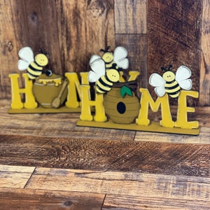 Bee Wood Sign, Bee Tiered Tray Decor, Bee Home Decor, Honey Sign, Honey ...