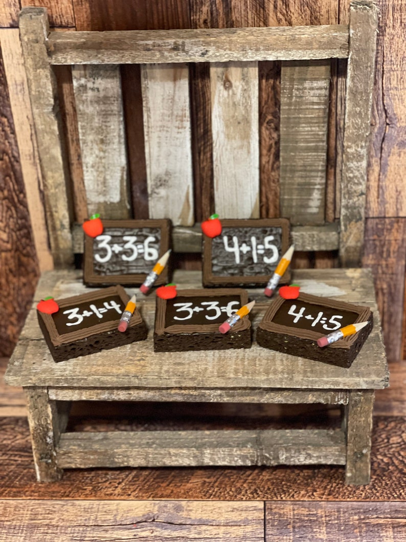 Fake Chalkboard Brownies School Decor School Tiered Tray - Etsy