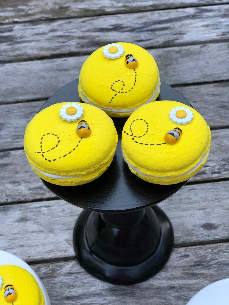 Fake Bee Macaroons Bee Decor Tiered Tray Decor Realistic | Etsy