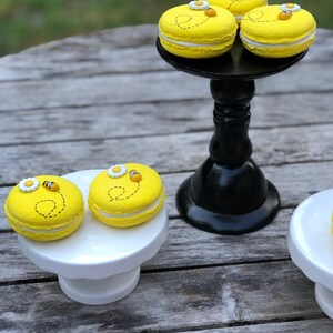Fake Bee Macaroons, Bee Decor, Tiered Tray Decor, Realistic Macaroons ...