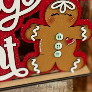 Gingerbread Wood Sign, Gingerbread Tiered Tray Decor, Baking Spirits ...