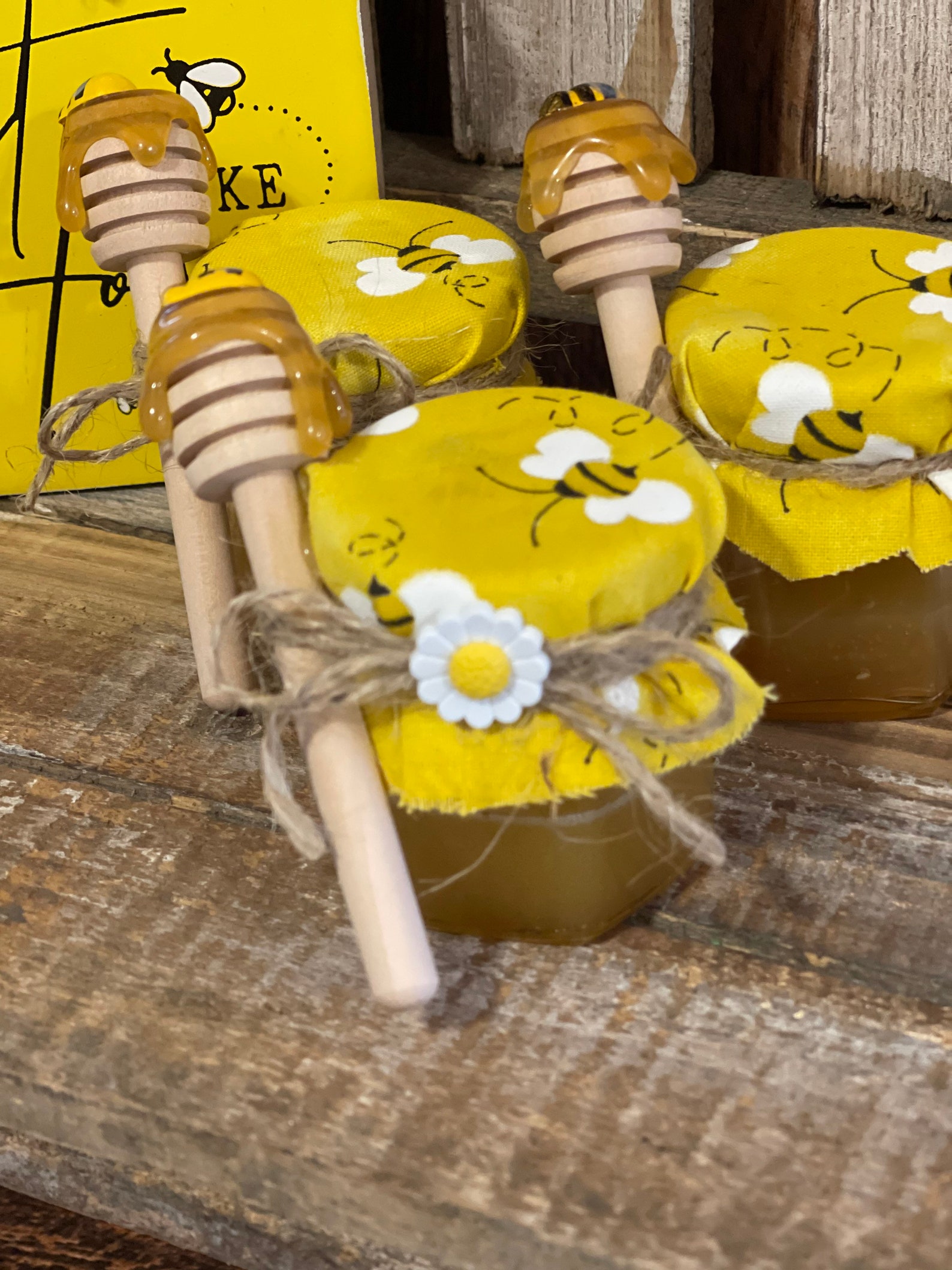Fake Bee Honey Jars, Bee Decor, Fake Honey, Bee Tiered Tray Decor - Etsy