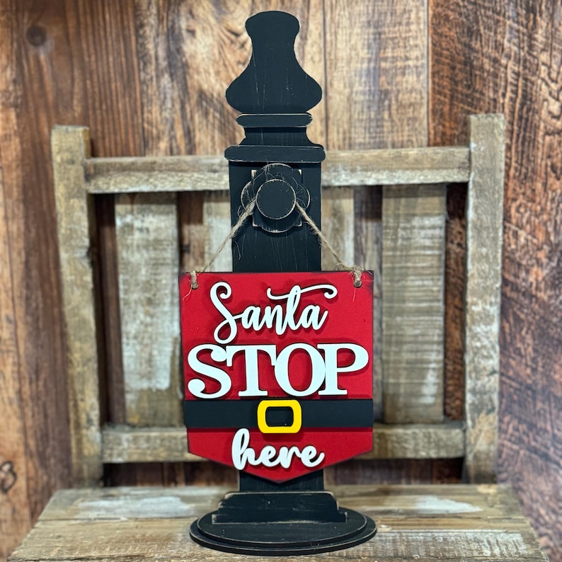Mini Post Sign Holder, Mini Post Sign Hanger, Wood Sign Stand, Sign ...