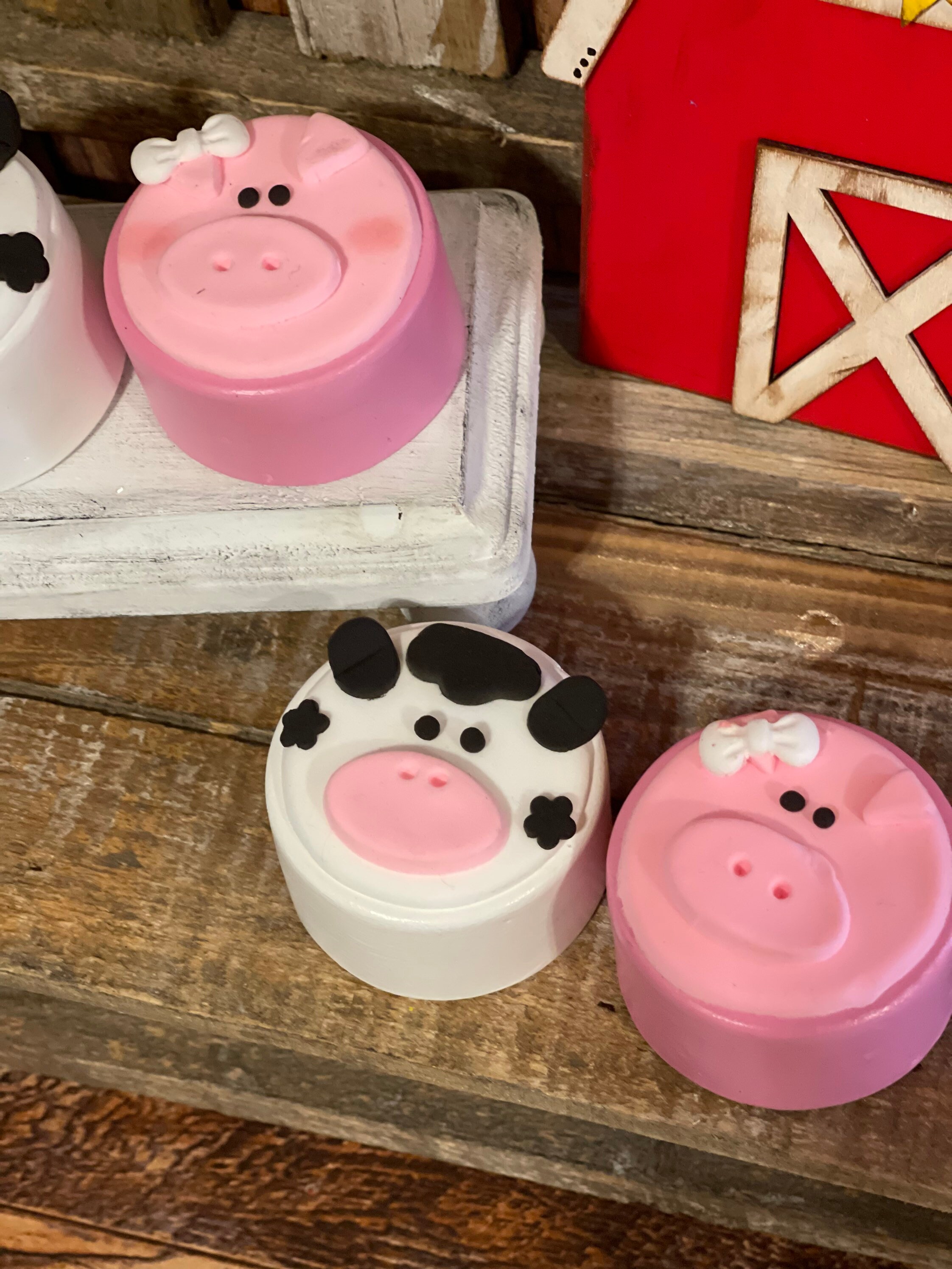 Fake Pig Mini Cake Fake Cow Mini Cake Farm Decor Farmhouse - Etsy