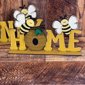 Bee Wood Sign, Bee Tiered Tray Decor, Bee Home Decor, Honey Sign, Honey ...