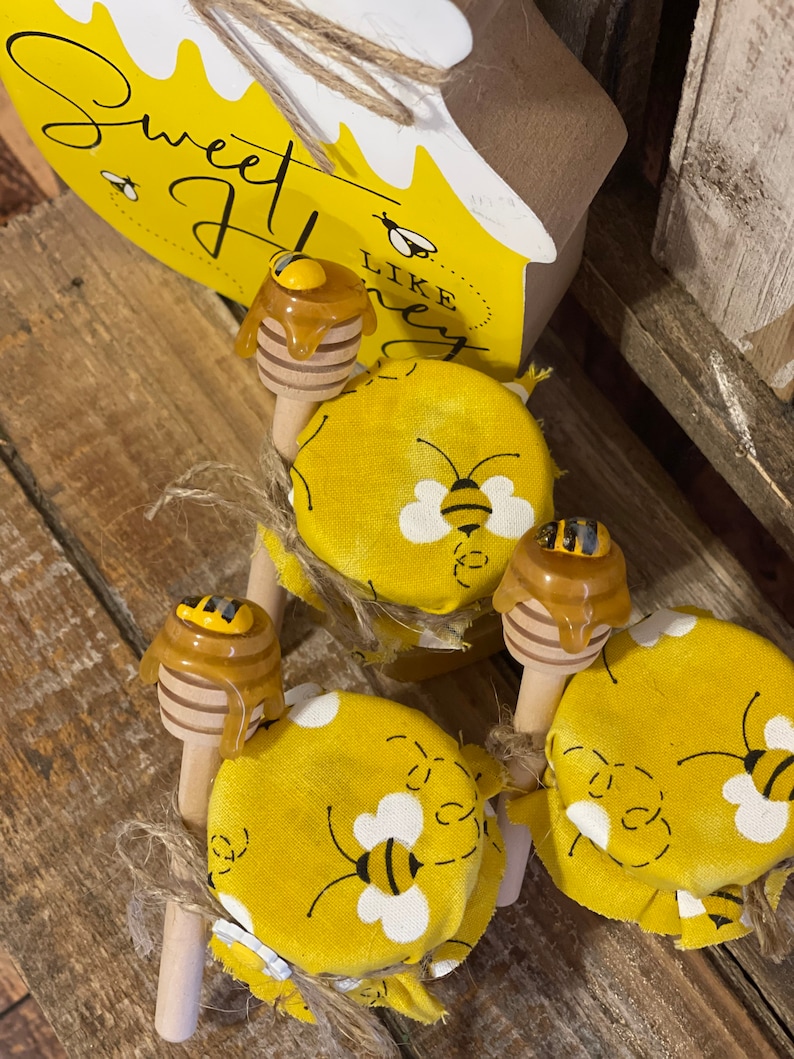 Fake Bee Honey Jars Bee Decor Fake Honey Bee Tiered Tray | Etsy