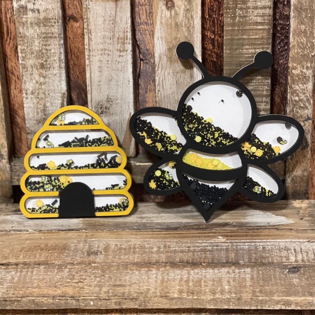 Bee Shaker Sign, Beehive Shaker Sign, Bee Home Decor, Bee Tiered Tray ...
