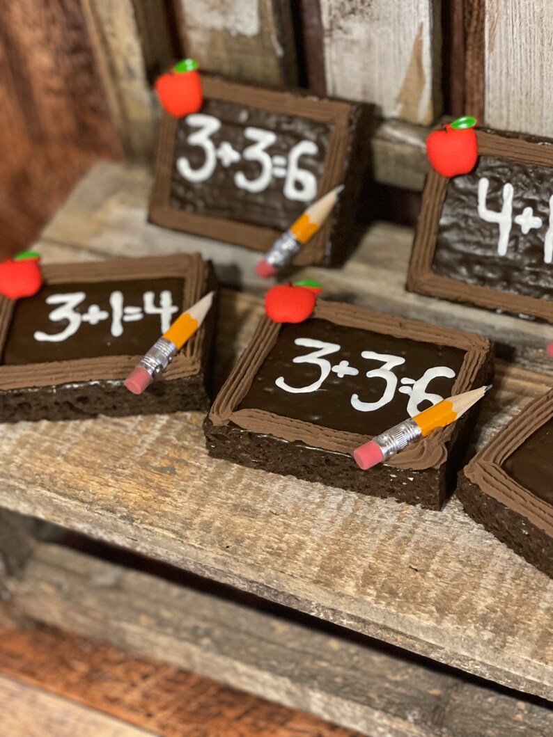 Fake Chalkboard Brownies School Decor School Tiered Tray - Etsy