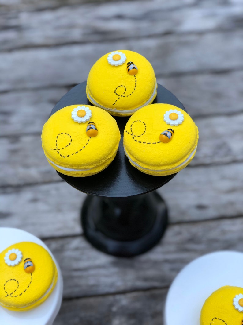 Fake Bee Macaroons Bee Decor Tiered Tray Decor Realistic | Etsy