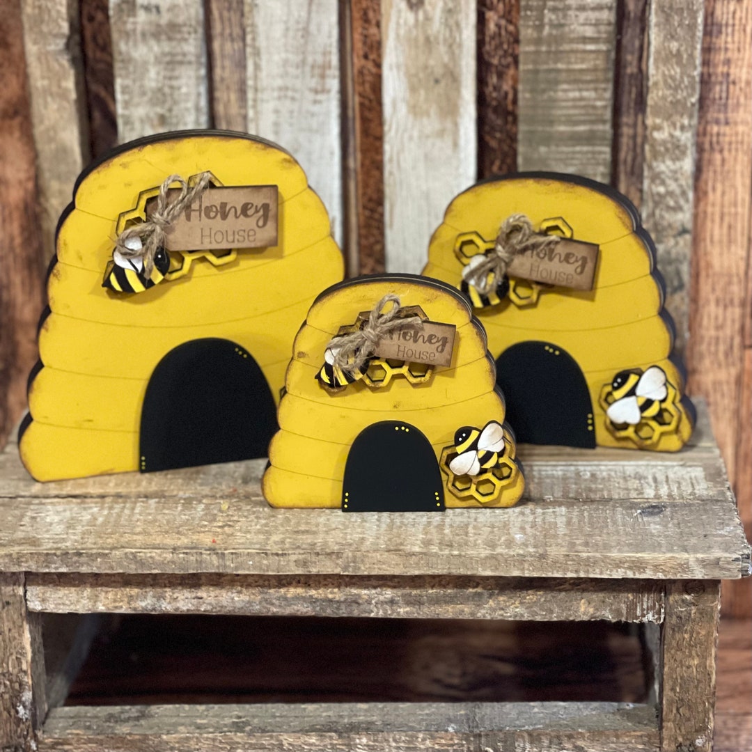 Bee Wood Sign, Bee Tiered Tray Decor, Bee Home Decor, Honey Sign, Honey ...