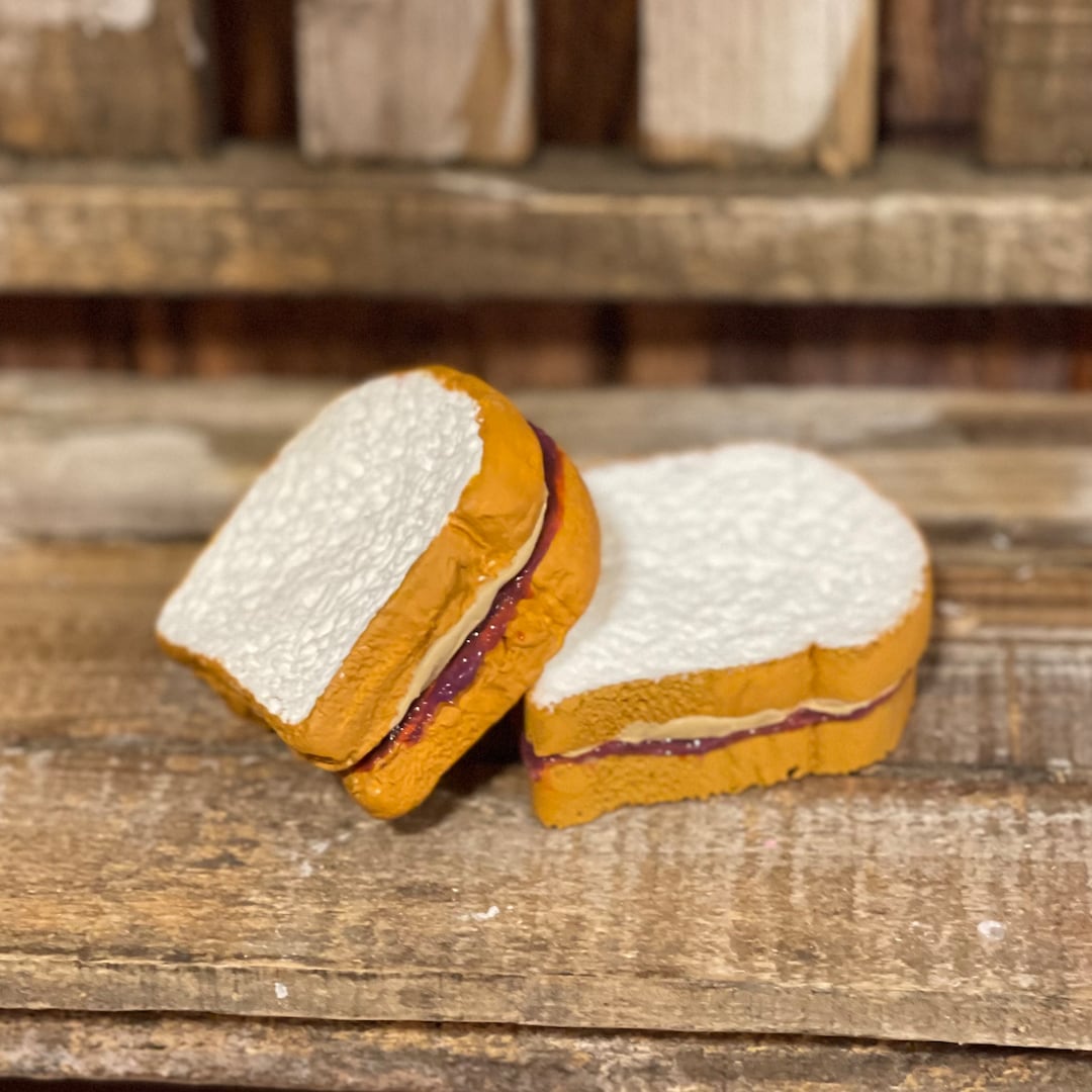 Fake Peanut Butter and Jelly Sandwich, PB&J Tiered Tray Decor, Fake ...