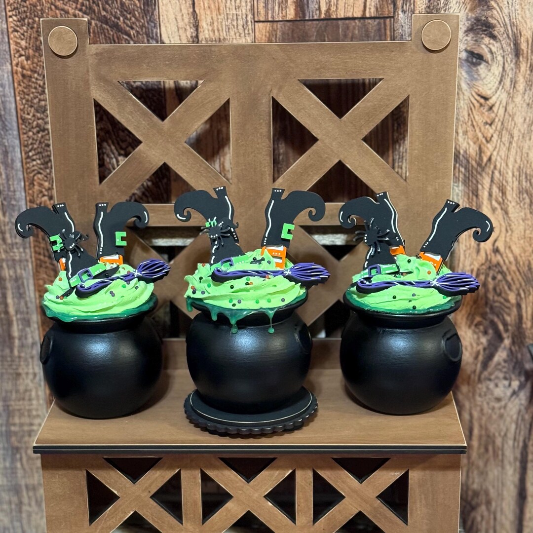 Fake Halloween Cupcake, Witch Cauldron Fake Cupcake, Halloween Fake ...