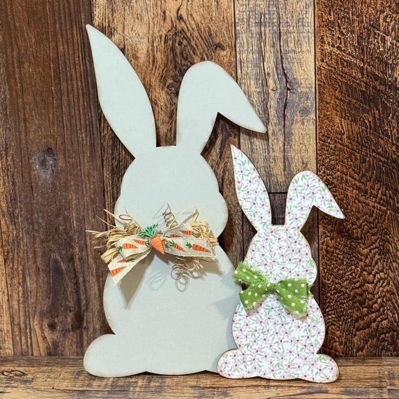 Blank Wood Bunny, Laser Cut Wooden Bunny, Wood Bunny Blank, DIY Bunny ...
